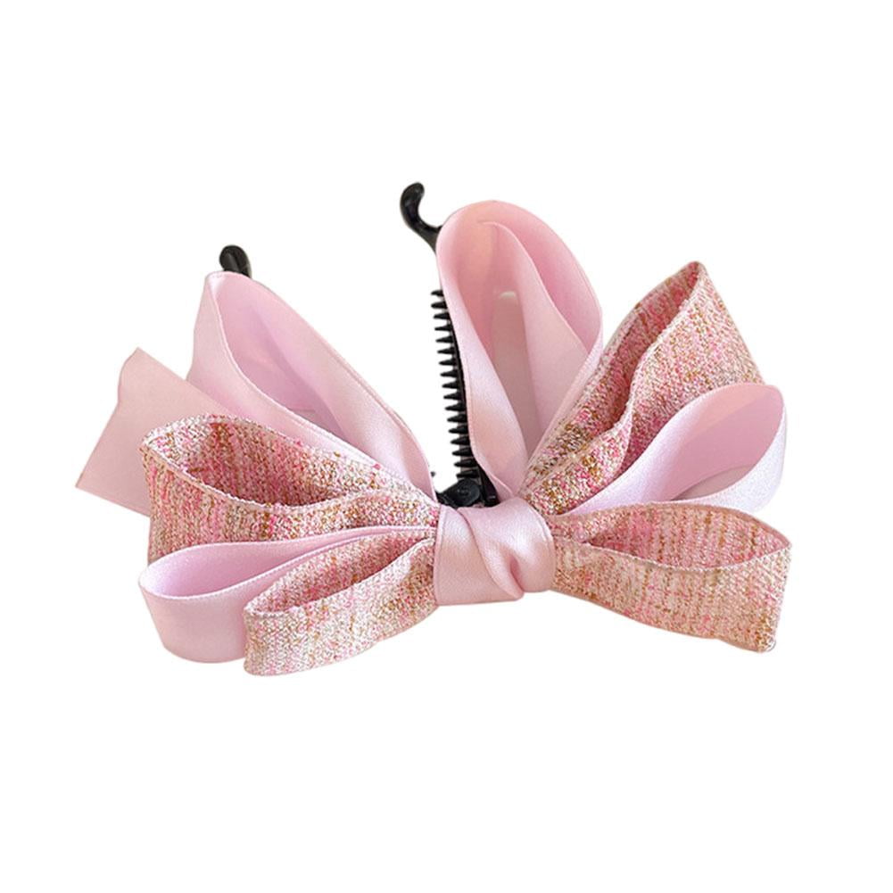 2024 Ribbon Big Bow Banana Clip Cute Hair Pins Womens Ts Hair Q1u1