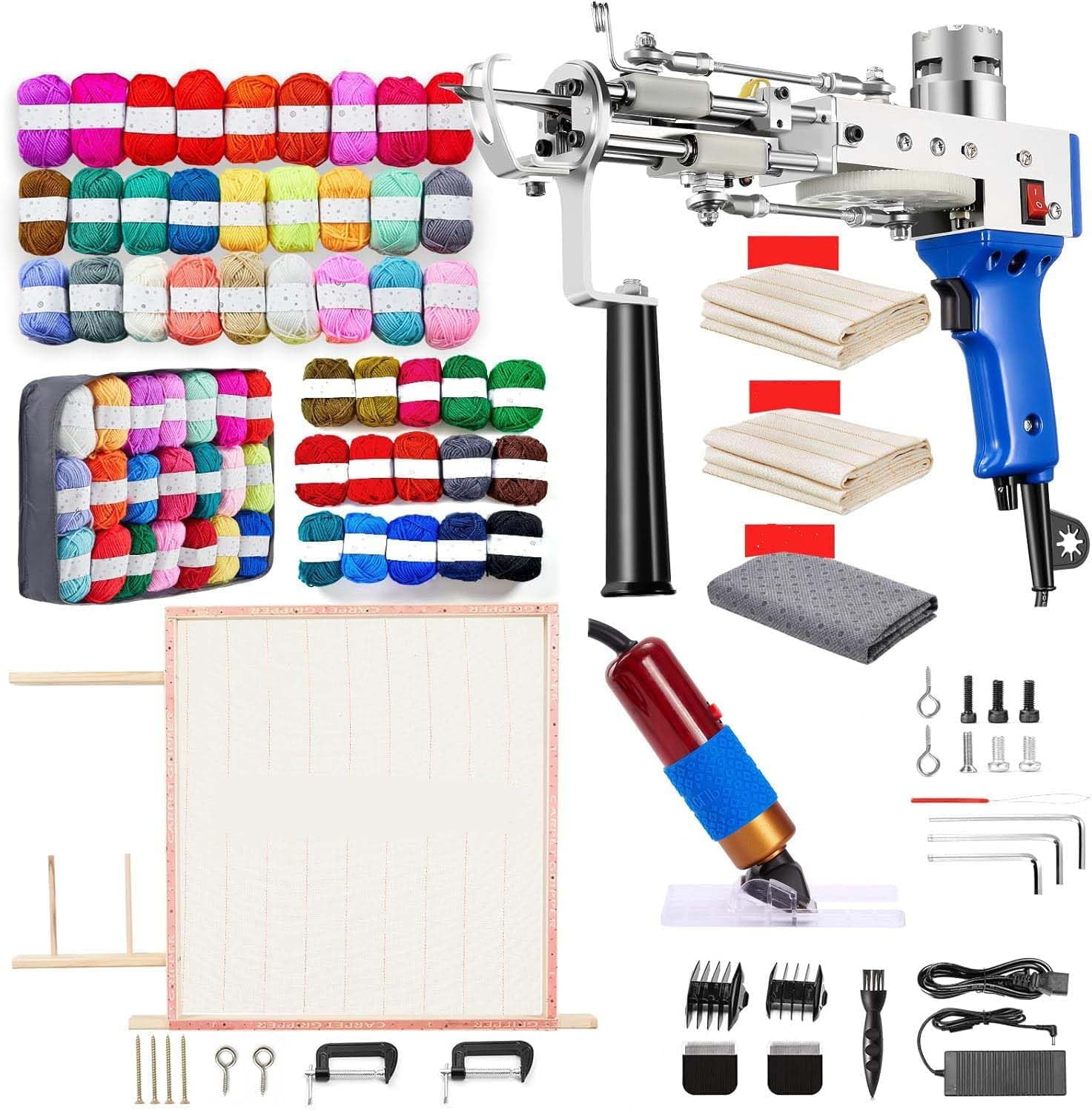 2024 Rug Tufting Gun Starter Kit with Frame with Carpet Trimmer - Rug ...