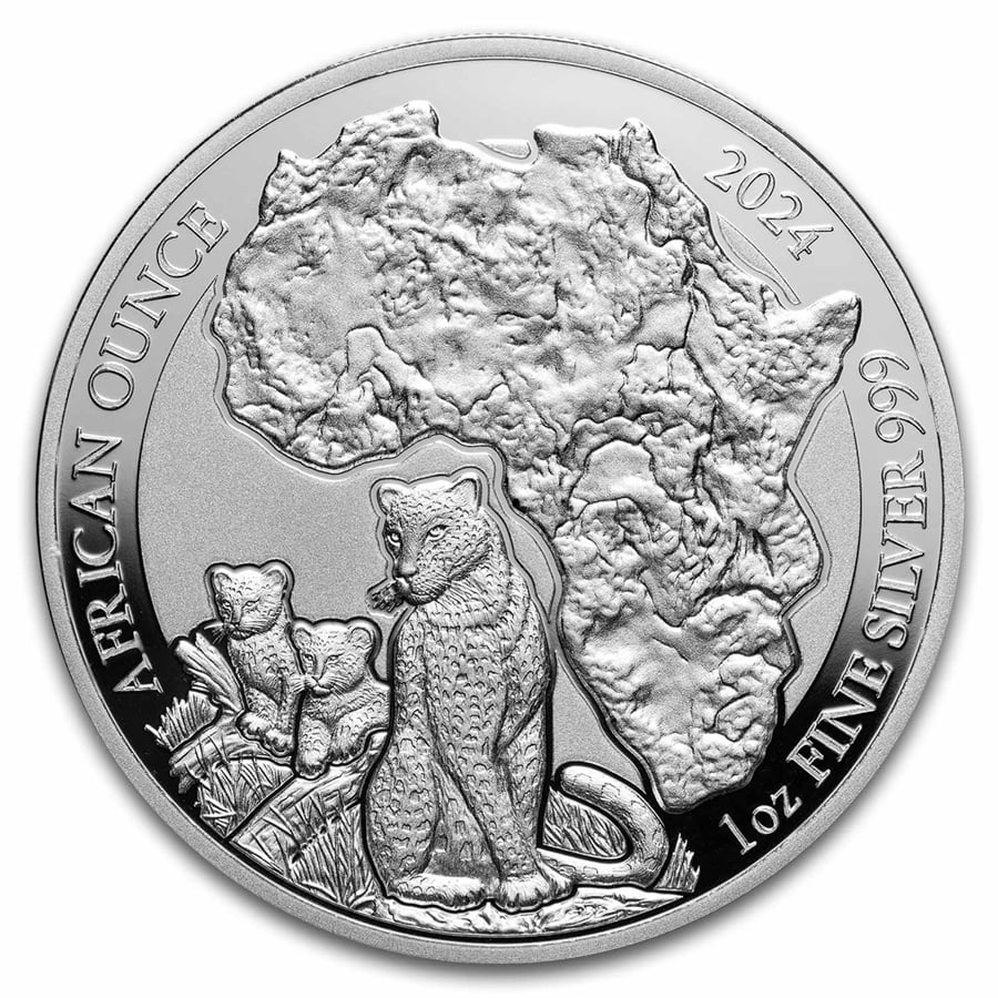 2024 Rwanda 1 oz Silver Proof African Ounce Leopard - Walmart.com
