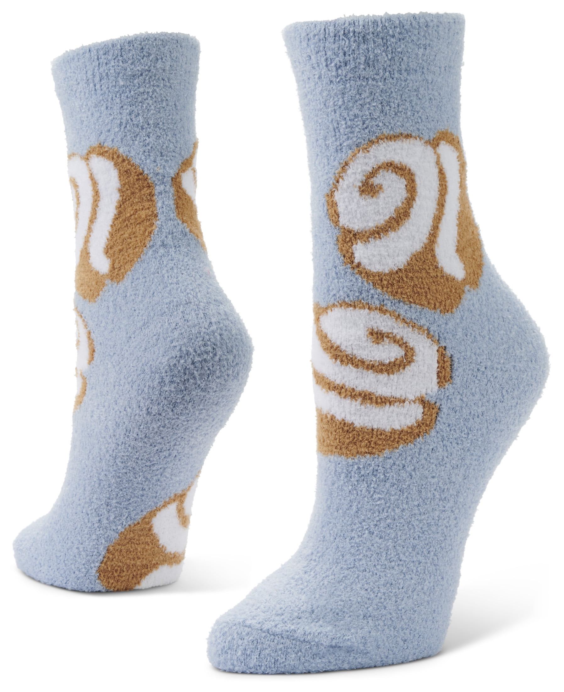 Airplus Aloe Infused Spa Crew Socks Cinnamon Roll Women's Size 5-10 ...