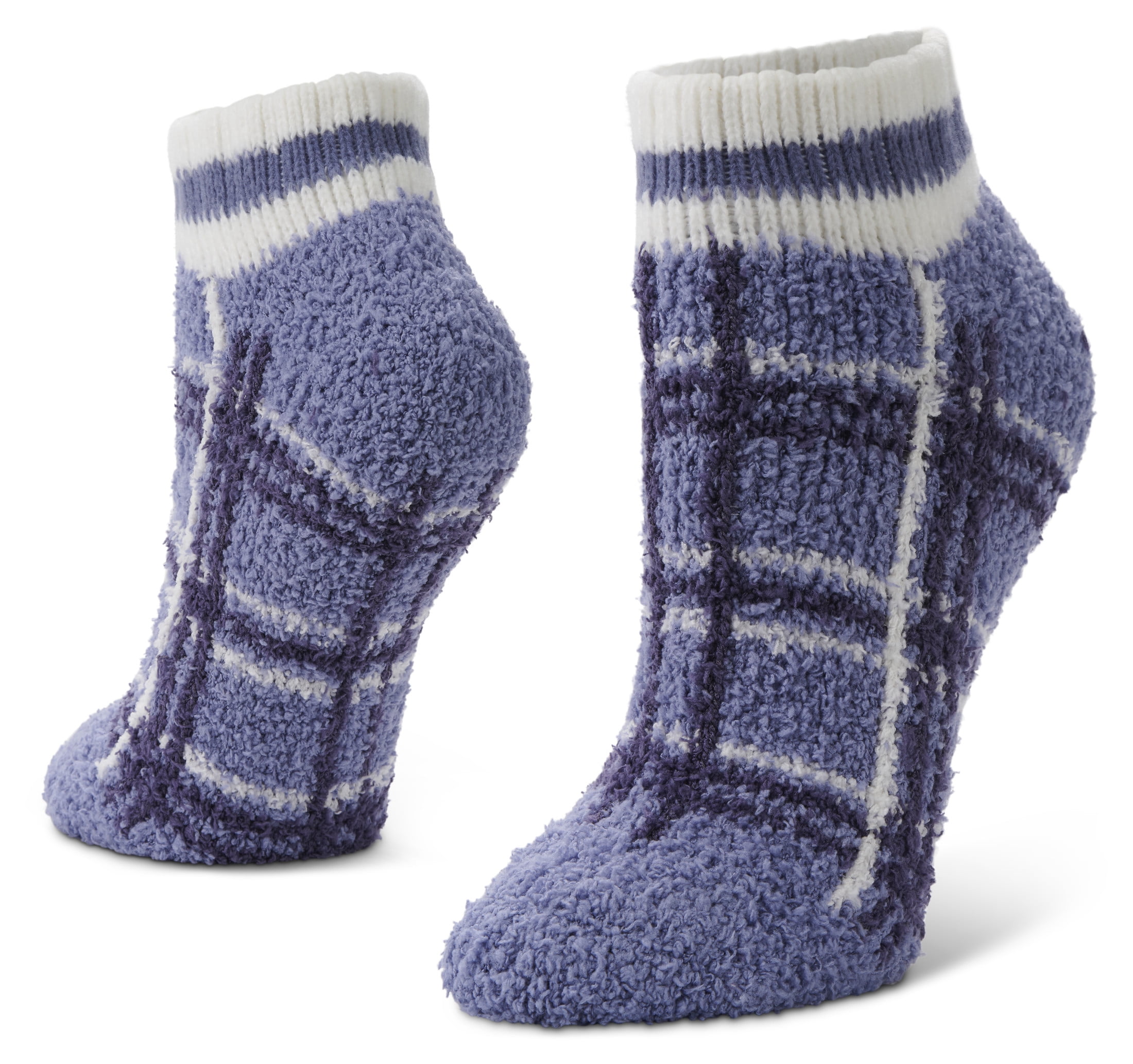 Airplus Fall Spa Fusion Aloe Dark Blue Plaid Quarter Sock Medium ...