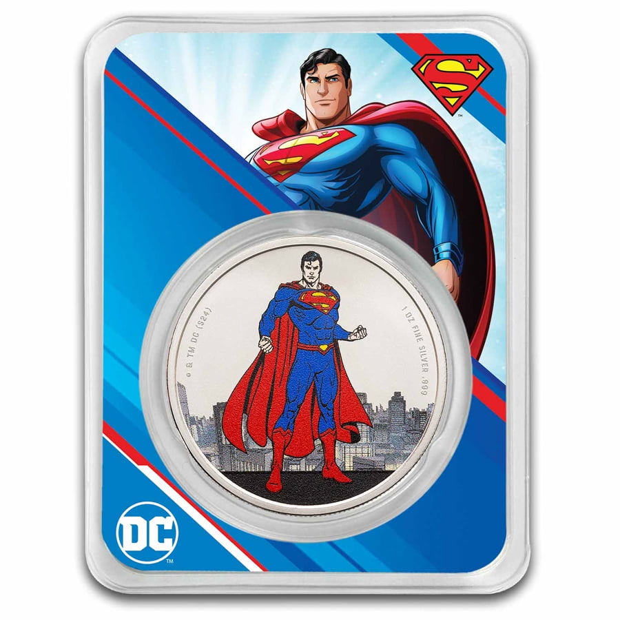 2024 Samoa 1 oz Silver DC Comics Superman Colorized with TEP - Walmart.com