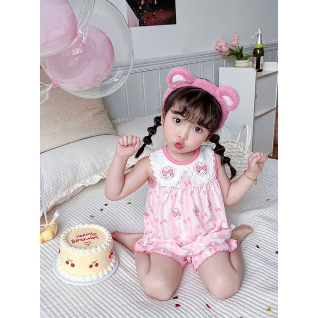 2024 Sanrio Cinnamoroll Clothing Set Summer Kids Suit Kawaii Ice Silk ...