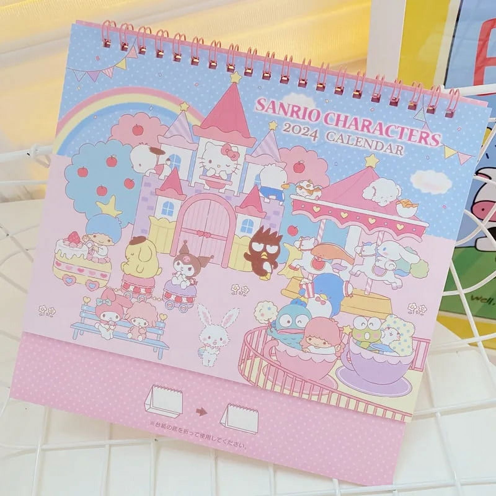 2024 Sanrio Hello Kitty Desk Calendar Anime Kuromi My Melody Standing ...