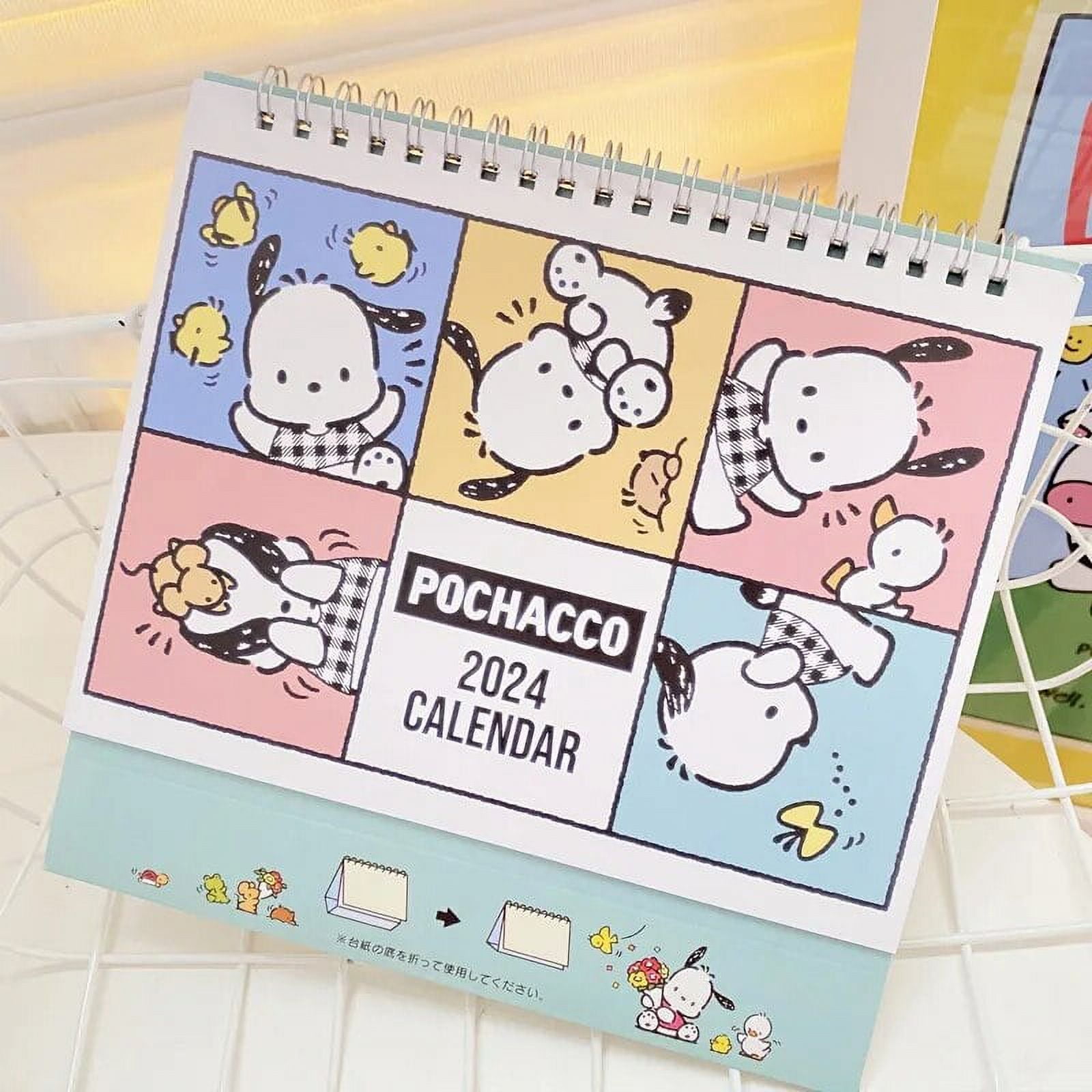 2024 Sanrio Hello Kitty Desk Calendar Anime Kuromi My Melody Standing ...