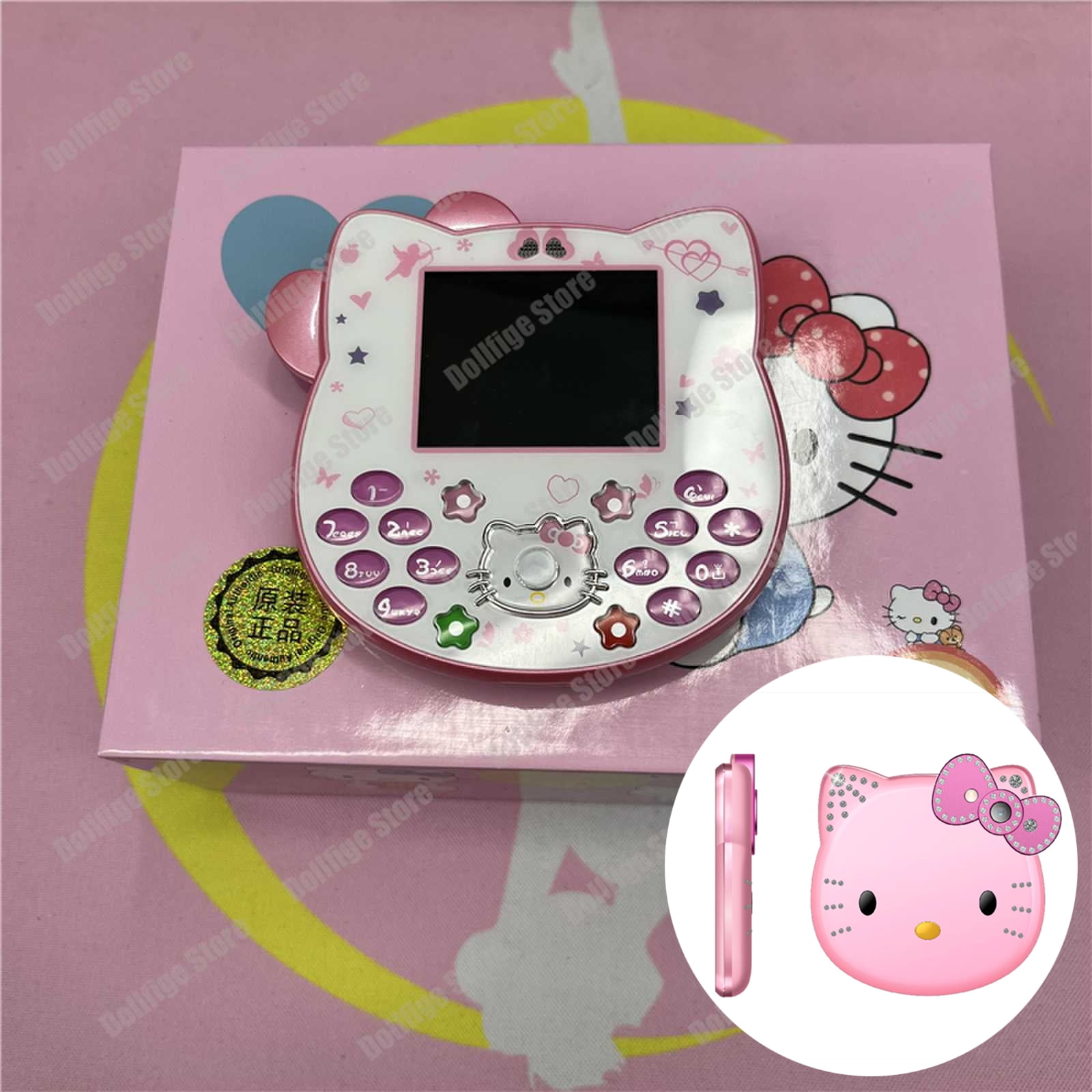 2024 Sanrio Hello Kitty Flip Phone Kawaii K688 dibujos animados niños ...