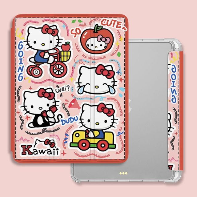 2024 Sanrio Hello Kitty Kuromi Cinnamoroll Tablet Case for iPad Air 1 2 ...