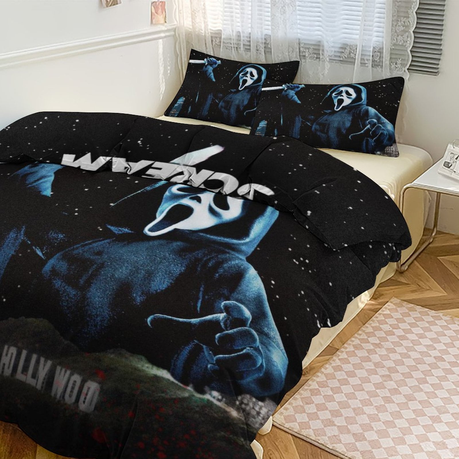 2024 Scream Ghostface 3 Pieces Bedding Set Double Sided Printing ...