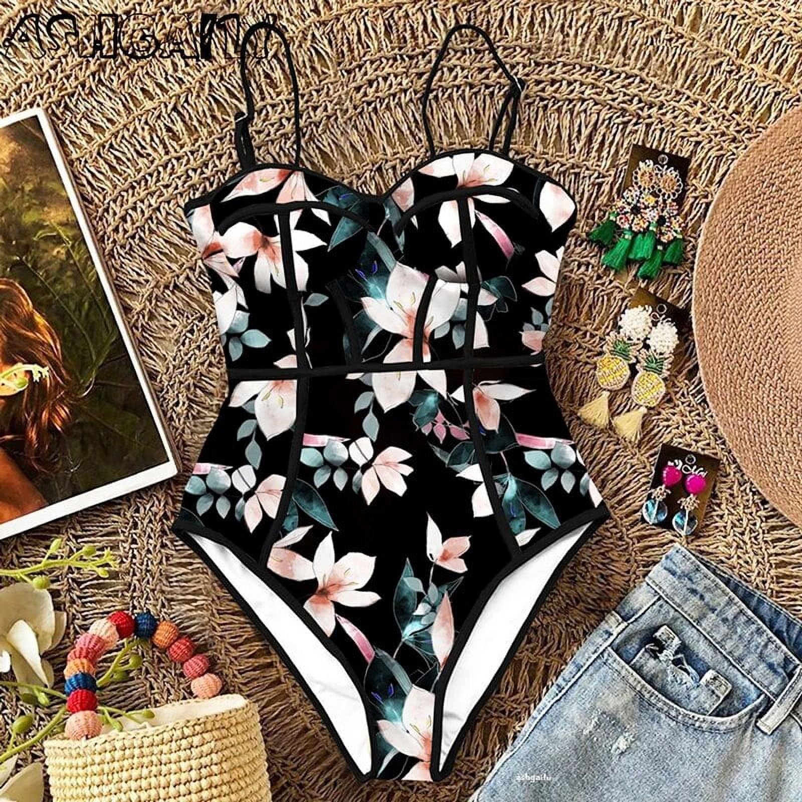 2024 Sexy One Piece Swimsuit Women Swimwear Cut Out Bathing Suit Summer ...