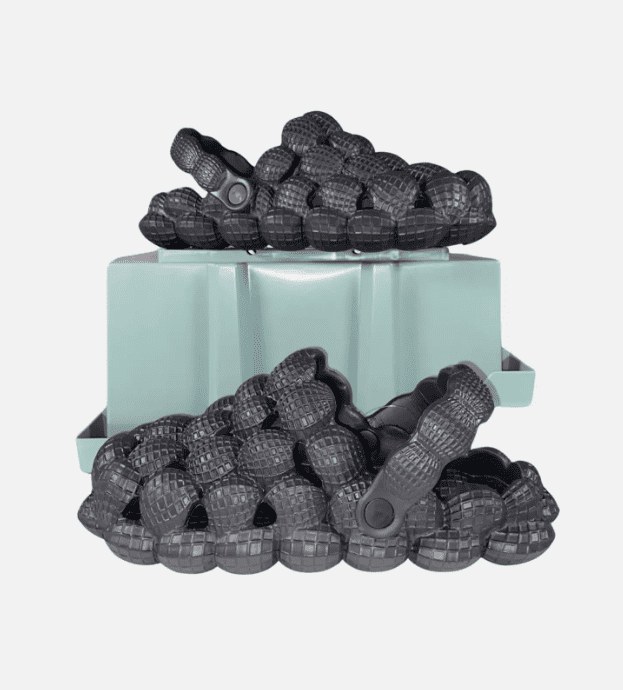 2024 Slip-On Black, Size 8 Bubble Slides with Strap, Trendy Bubble ...