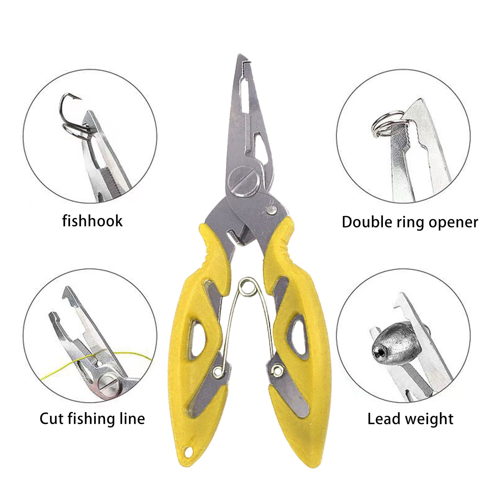 2024 Small Tongs Fishing Tongs Multi Purpose Fishing Line Hook Scissors ...