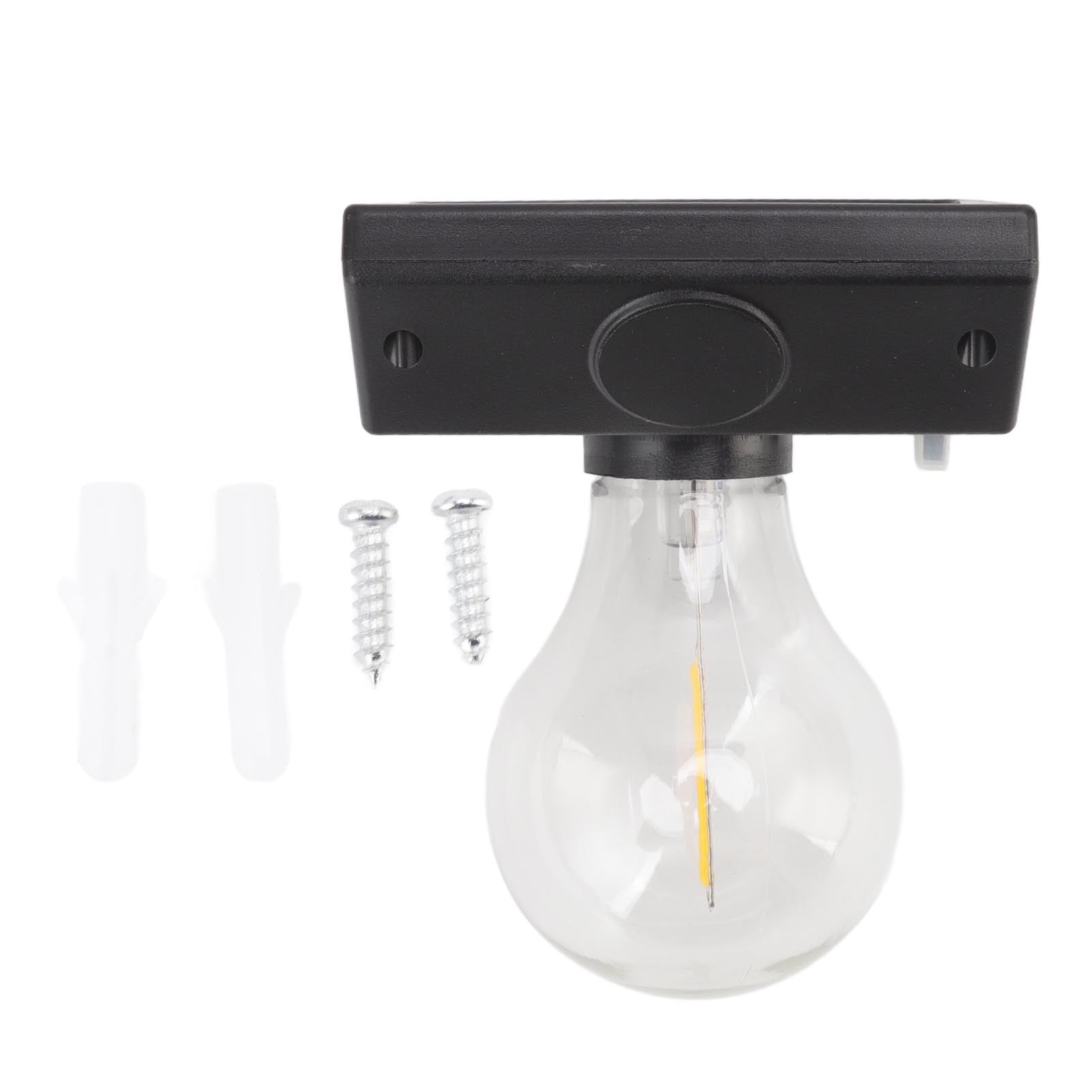 2024 Solar Bulb Lamp Waterproof Decorative LED Shed Tungsten Bulb Wall ...