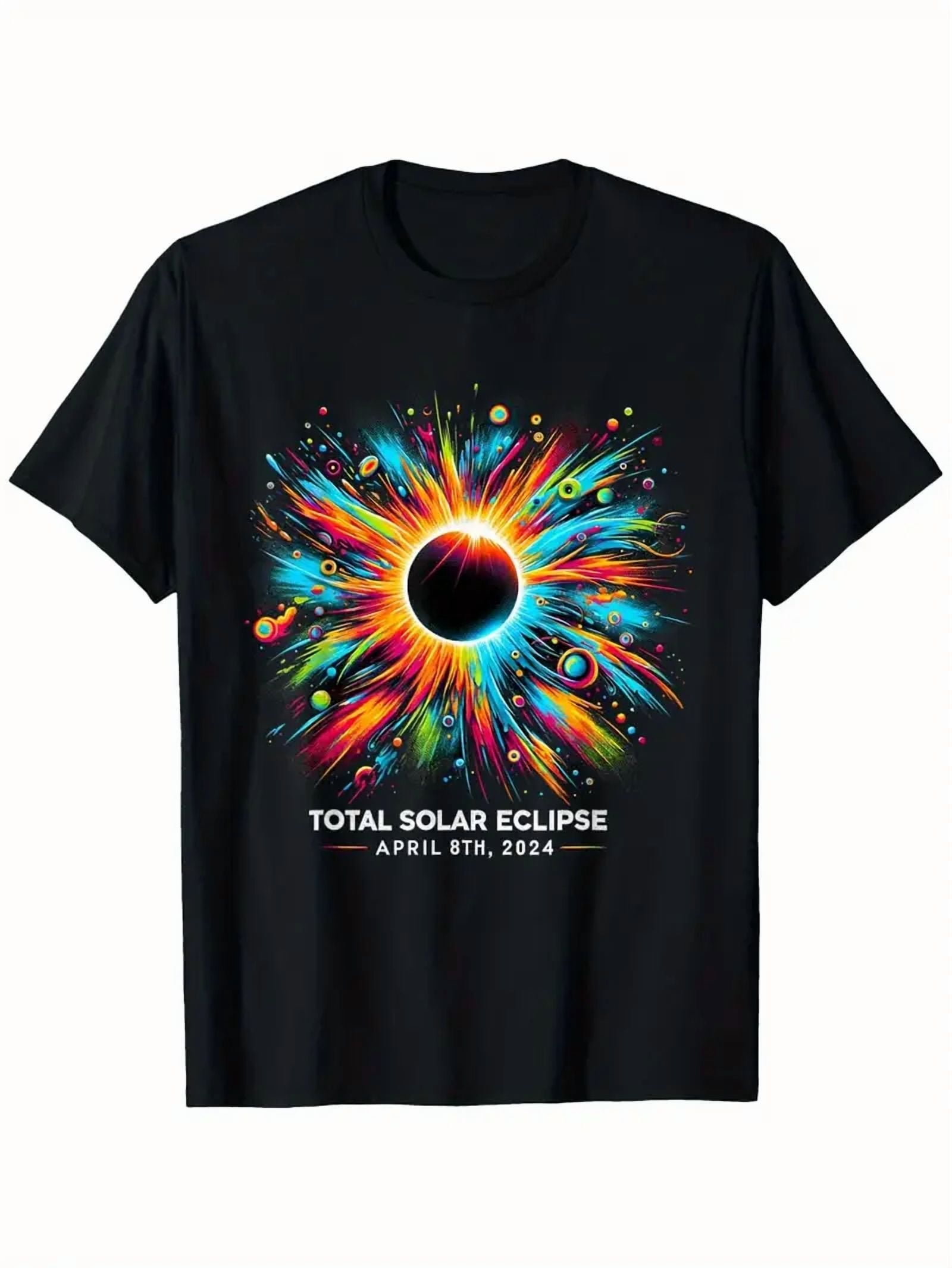 2024 Solar Eclipse Graphic Cotton T-Shirt for Men & Women - 100% Cotton ...