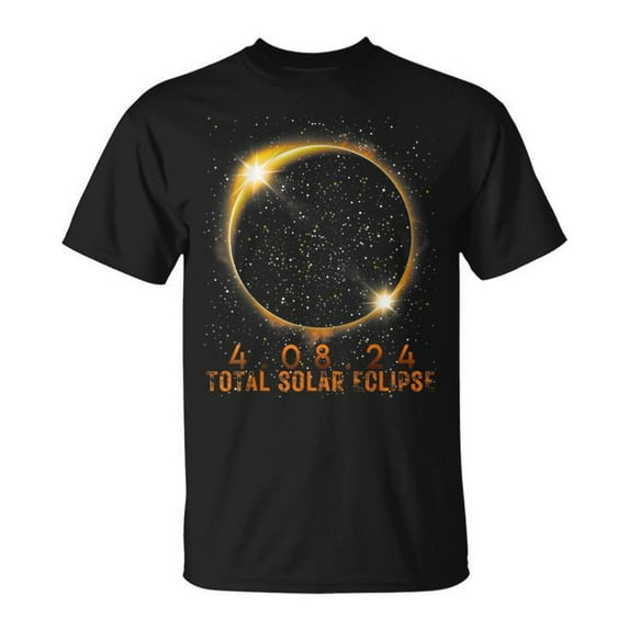 2024 Solar Eclipse T-Shirt, 04.08.24 Celestial Event Graphic Tee, Total ...