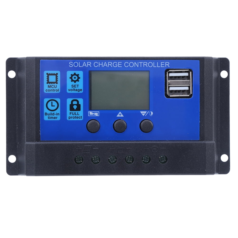 2024 Solar Panel Controller LCD Display Battery Charge Control Dual USB ...