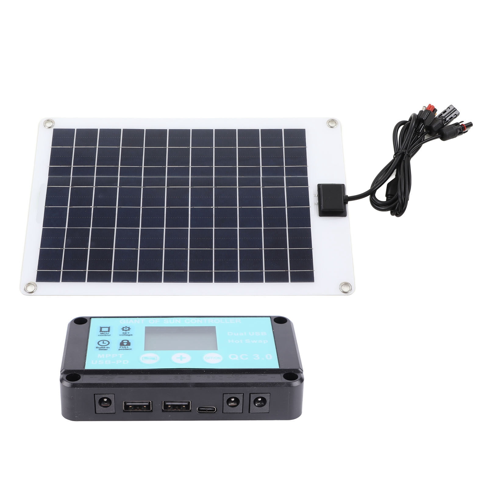 2024 Solar Panels 1 for 5 50W Solar Panel Battery Charger with MPPT 100A Controller for 12V ...