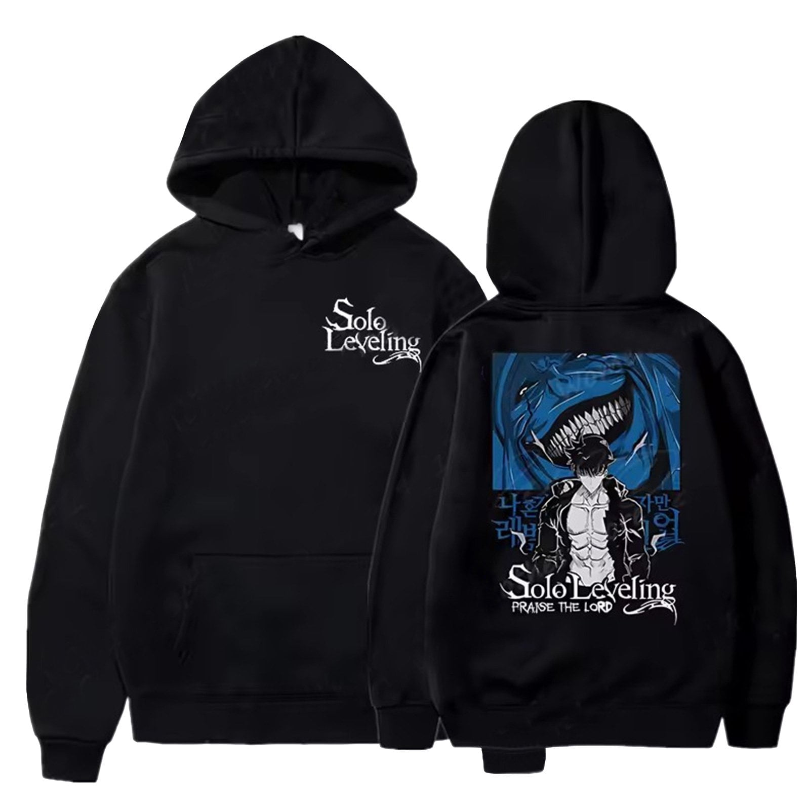 2024 Solo Leveling Merch Unisex Oversized Fleece Hoodie - Jin Woo Sung ...