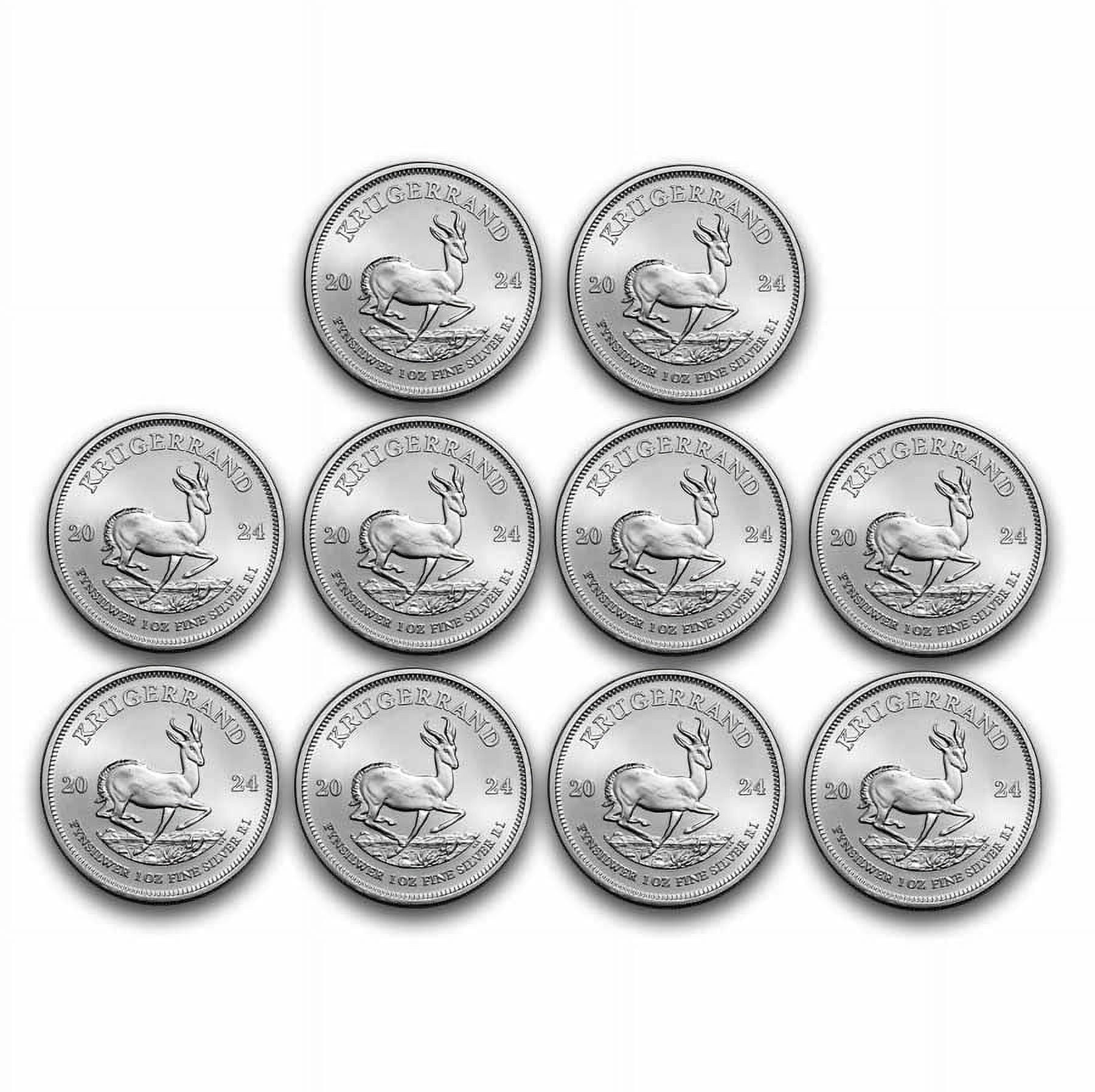 Walmart - 2024 South Africa 1 oz Silver Krugerrand BU Coin Bullion (Lot of 10) - Walmart.com