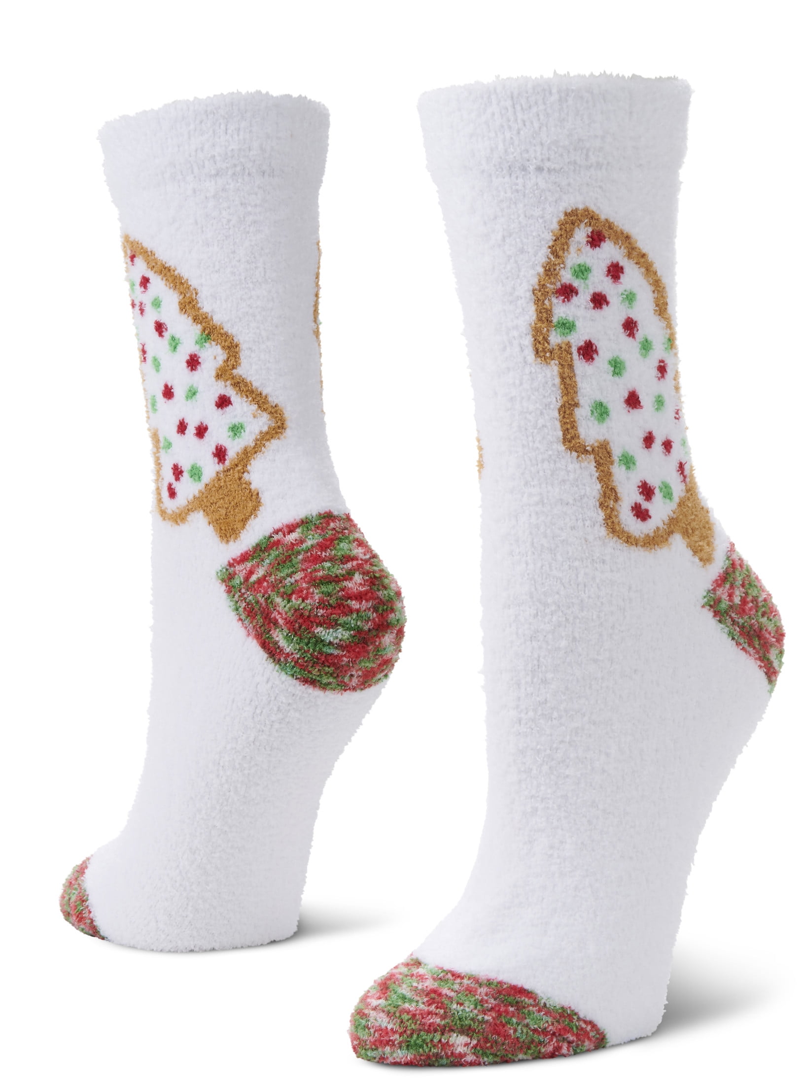 Airplus Aloe Infused Spa Crew Socks, White Cookie, Women's Size 5-10 ...