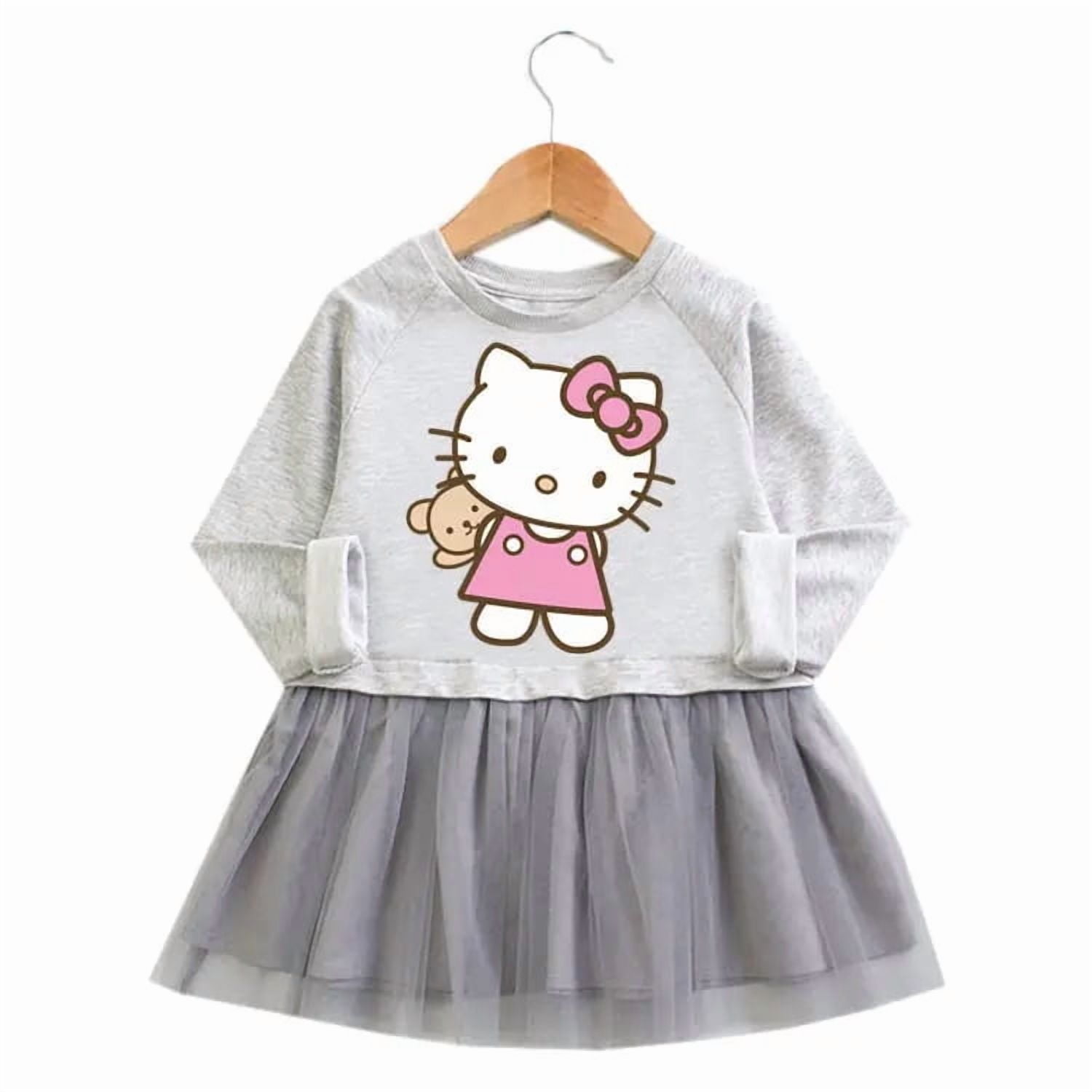 2024 Spring Autumn Sanrio Hello Kitty Kuromi Dress for Cartoon Long ...