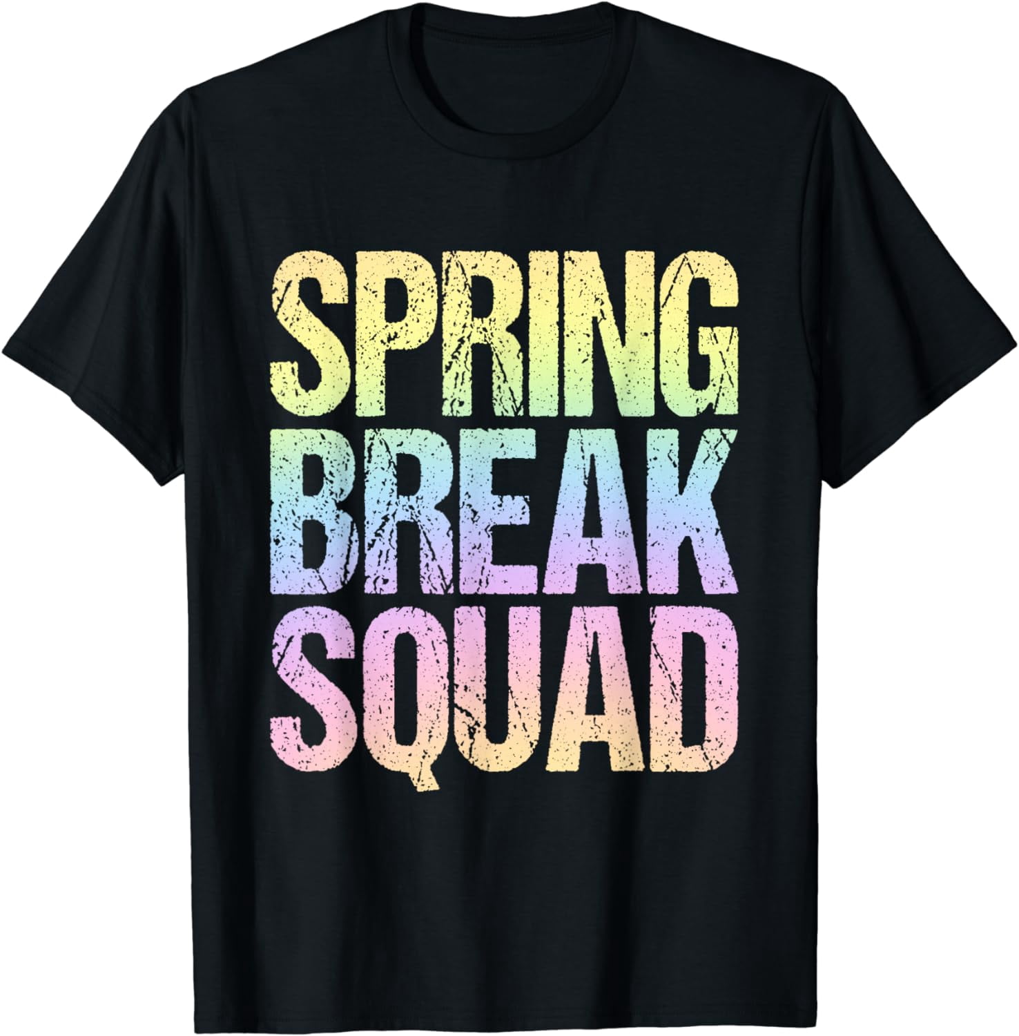2024 Spring Break Squad Pastel Rainbow Vintage Graphic T-Shirt ...