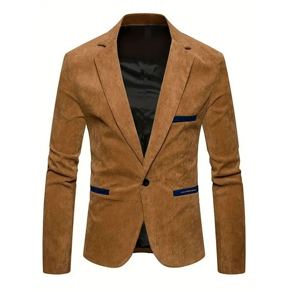 2024 Spring and Autumn New Men's Suit Tops Fashion Corduroy Casual ...