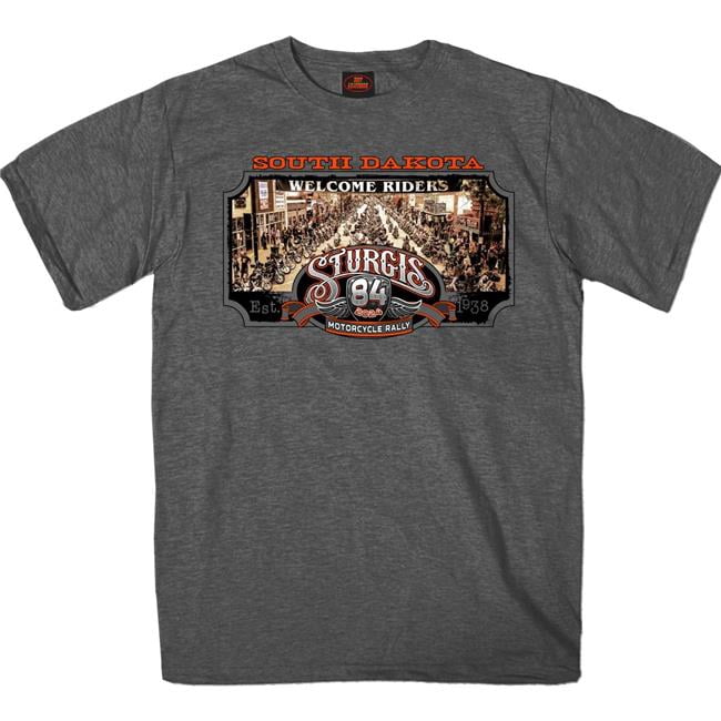 2024 Sturgis Men's Main Street Heather Charcoal Motorcycle Rally T ...