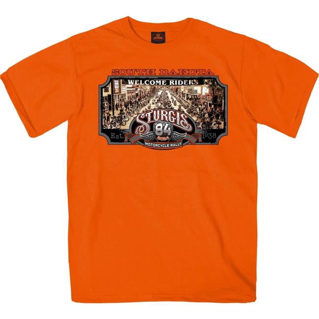 2024 Sturgis Men's Main Street Orange Motorcycle Rally T-Shirt SPB1118 ...