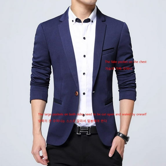 2024 Suit Men's Spring And Autumn Style One Button Suit Men's Shoulder ...