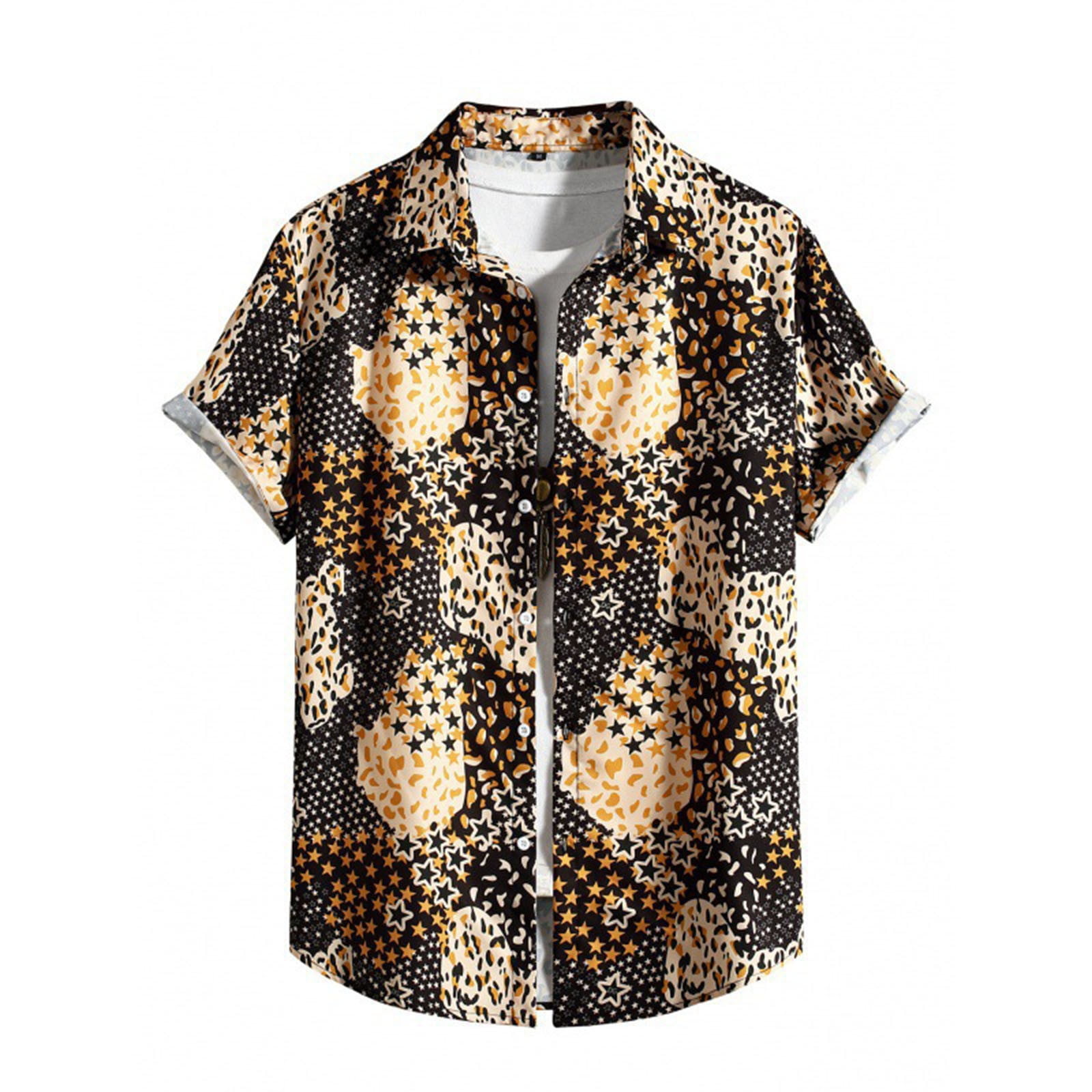 2024 Summer Foreign Trade New Mens Casual Short Sleeved Shirt Mens