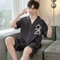 2024 Summer Men Pijama Sets Adult Korean Silk fabric Sleepwear Pyjama ...
