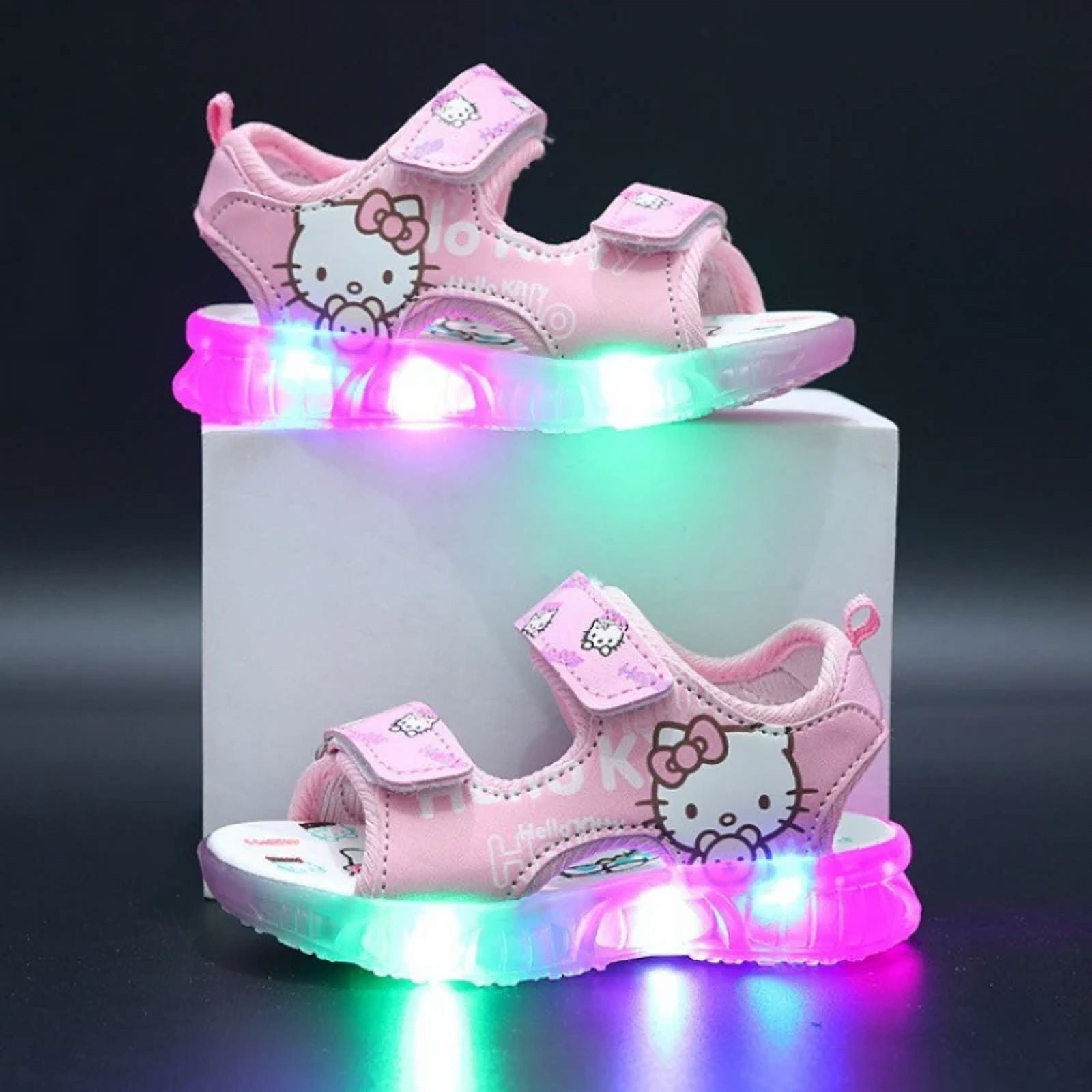2024 Summer New Baby Led Light Sandals Cute Hello Kitty Casual Shoes ...