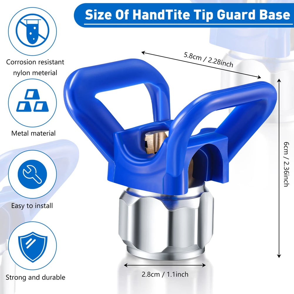 2024 TOP! 3 Pieces Tips Airless Paint Sprayer Tip Guard Nozzle Seat ...