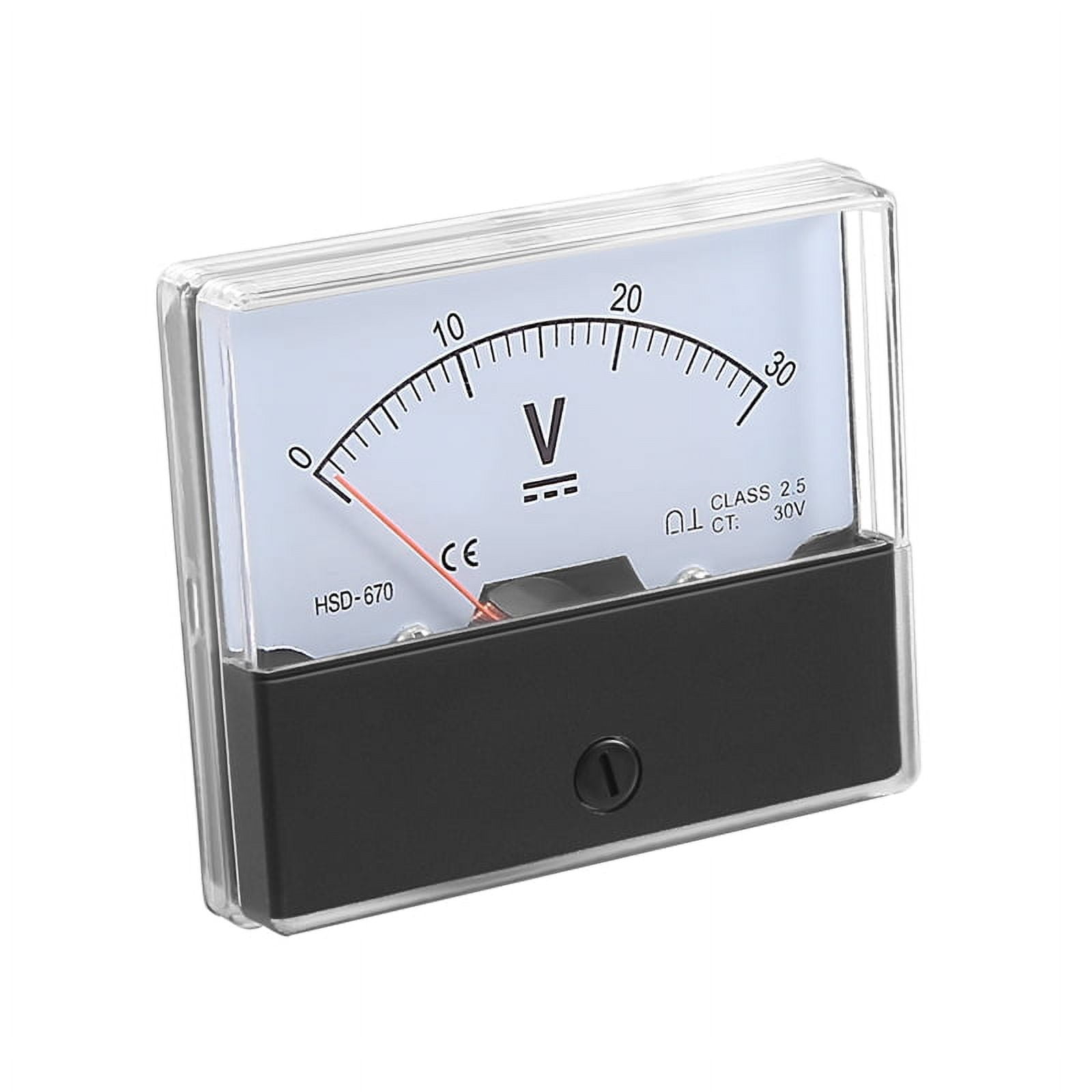 2024 TOP! -670 Accuracy DC 30V Analog Panel Meter Voltmeter - Walmart.com