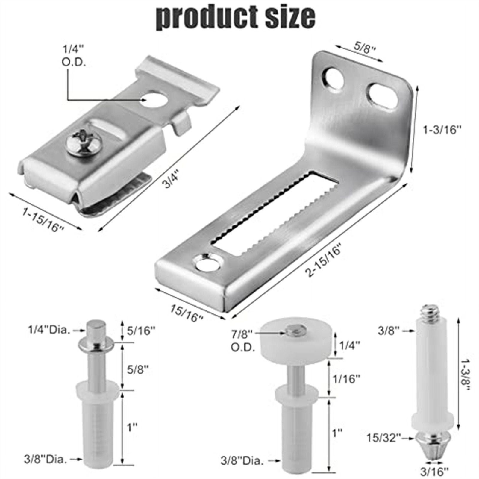 2024 TOP! Bi Fold Door Hardware Set, 2 Packs of Louver Hardware ...