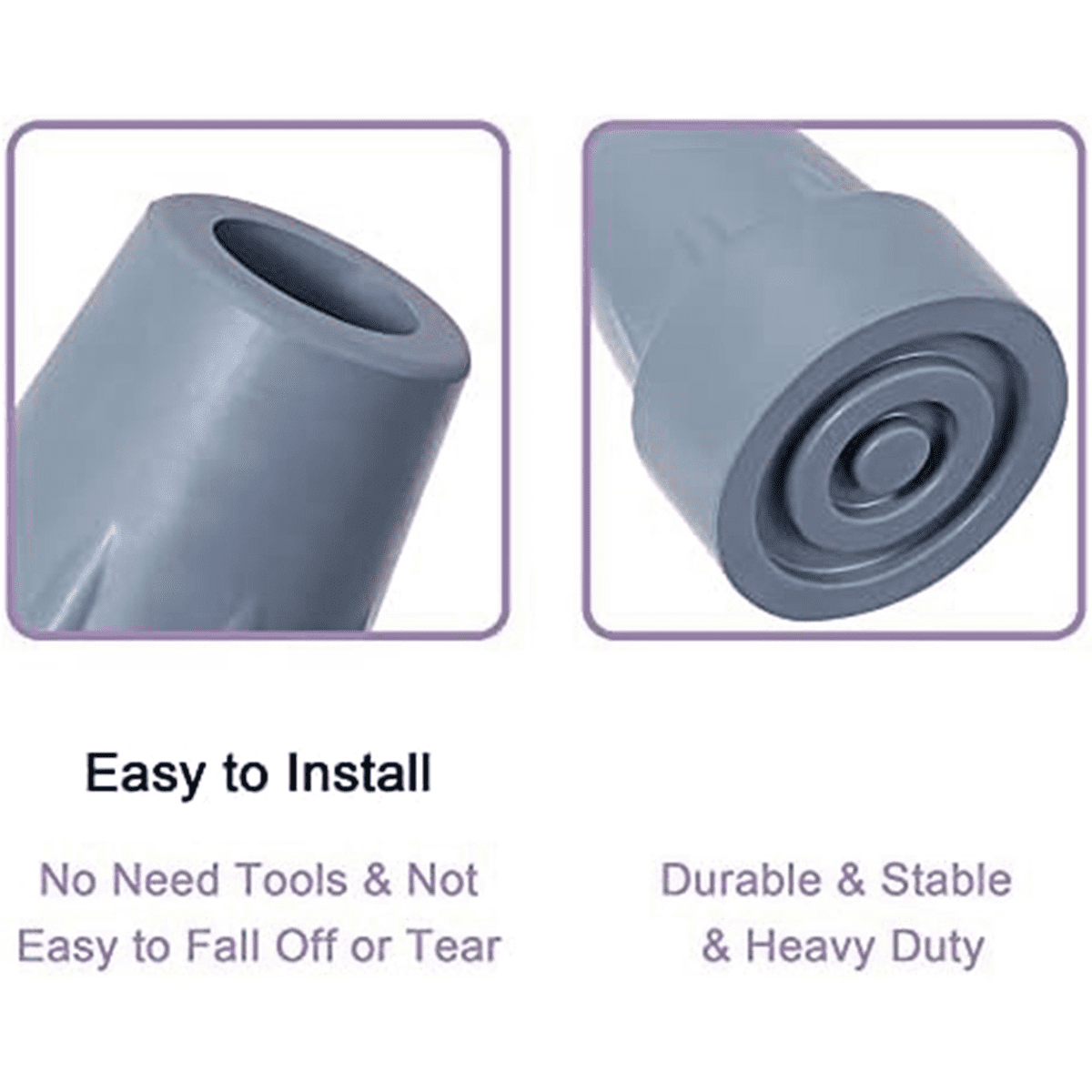 2024 TOP! Crutch Tips, 3/4Inch Heavy Duty Non-Slip Rubber Cane Tips ...