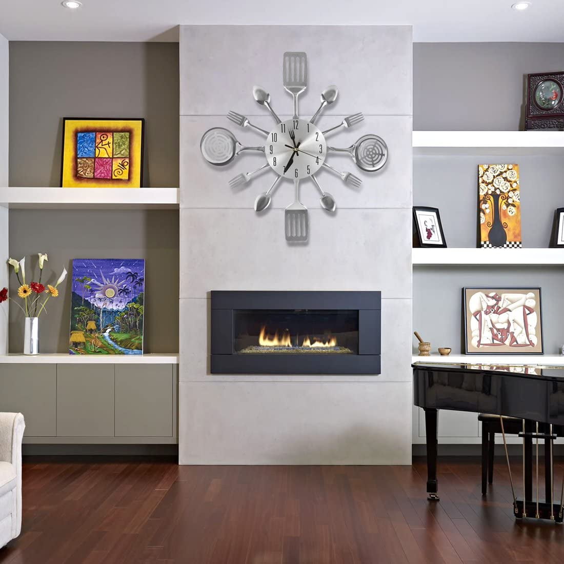 2024 TOP! Large Kitchen Wall Clocks with Spoons and Forks, Decor Nice ...
