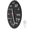 2024 TOP! Math Wall Clock , Formulas Quiz in Black and White Unique ...