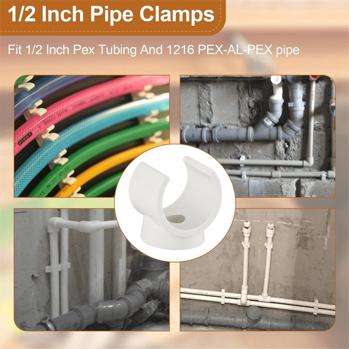 2024 TOP! PEX Clips Pipe Clamp, 50Pcs 3/4 Inch Clamp for PVC Water ...