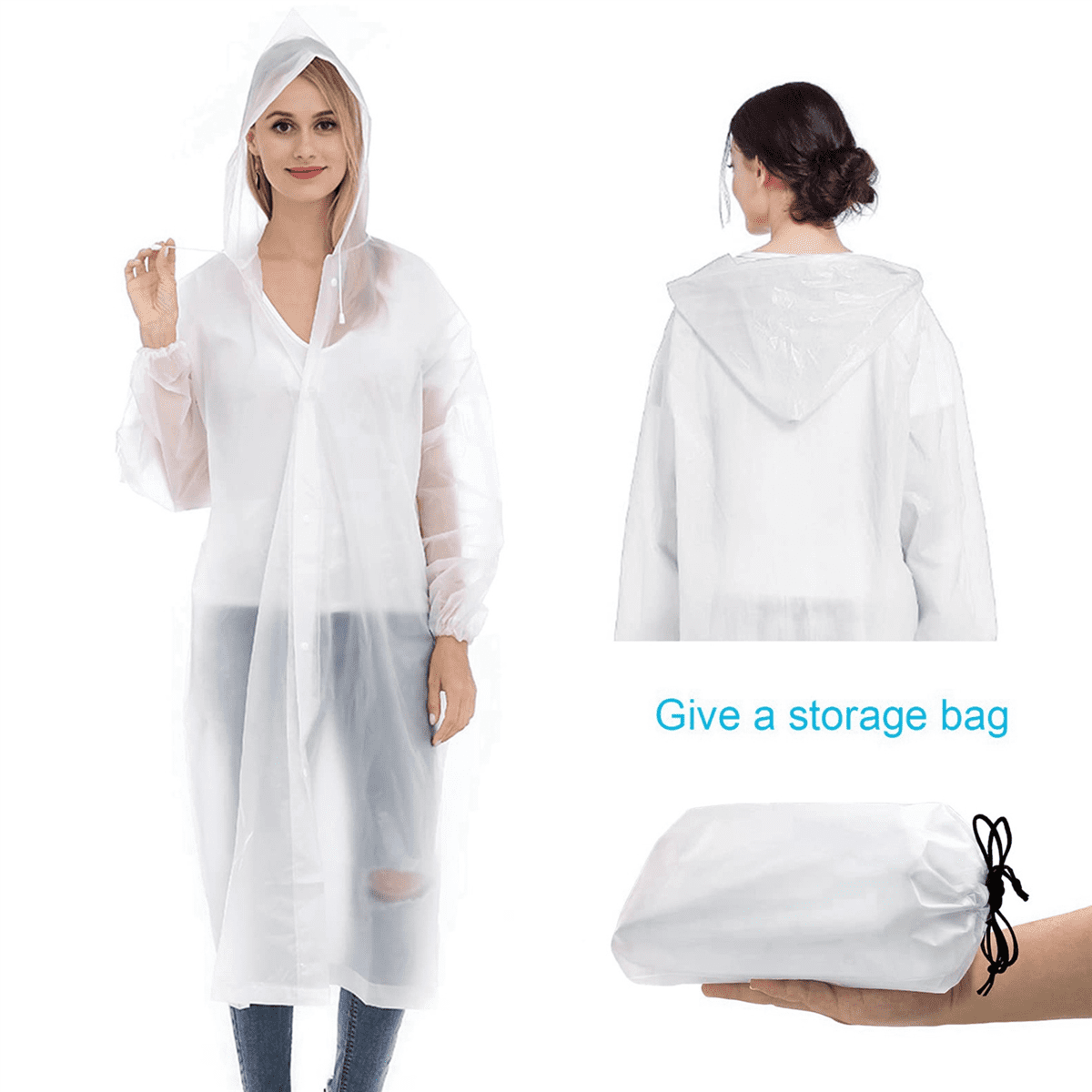 2024 TOP! Raincoat 4 Pack Rain Ponchos for Men Women Adults Reusable ...