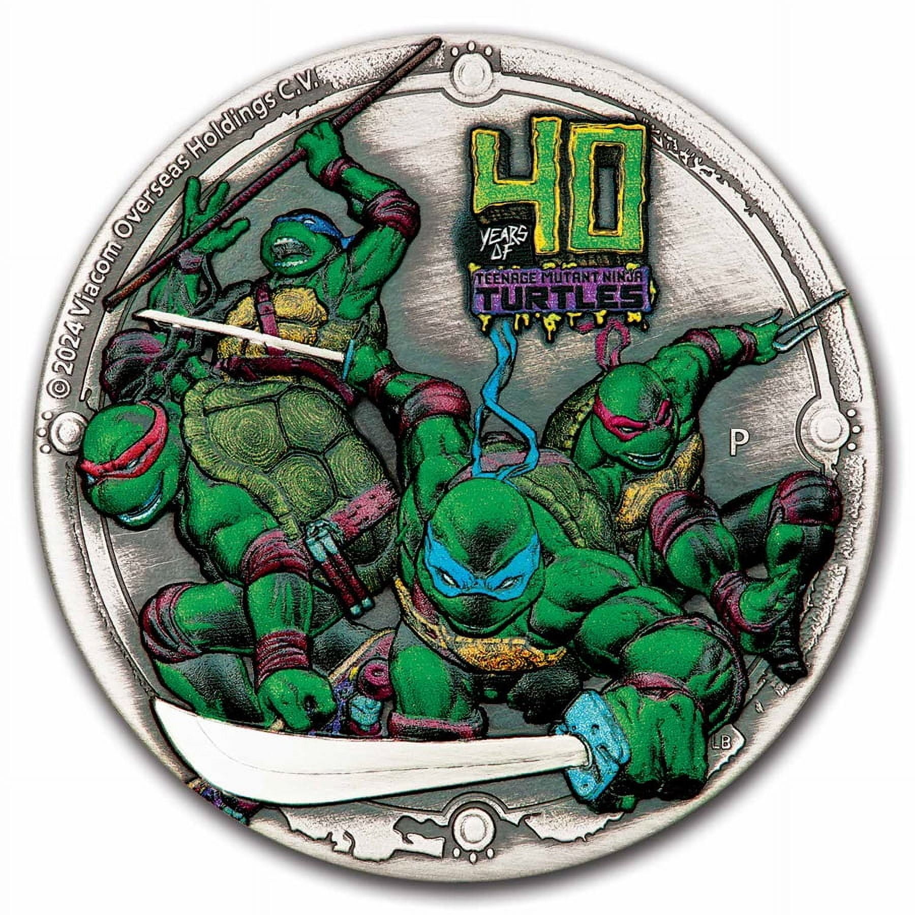 2024 TUV 2 oz Silver TMNT Colorized & Antiqued HR (Box) - Walmart.com