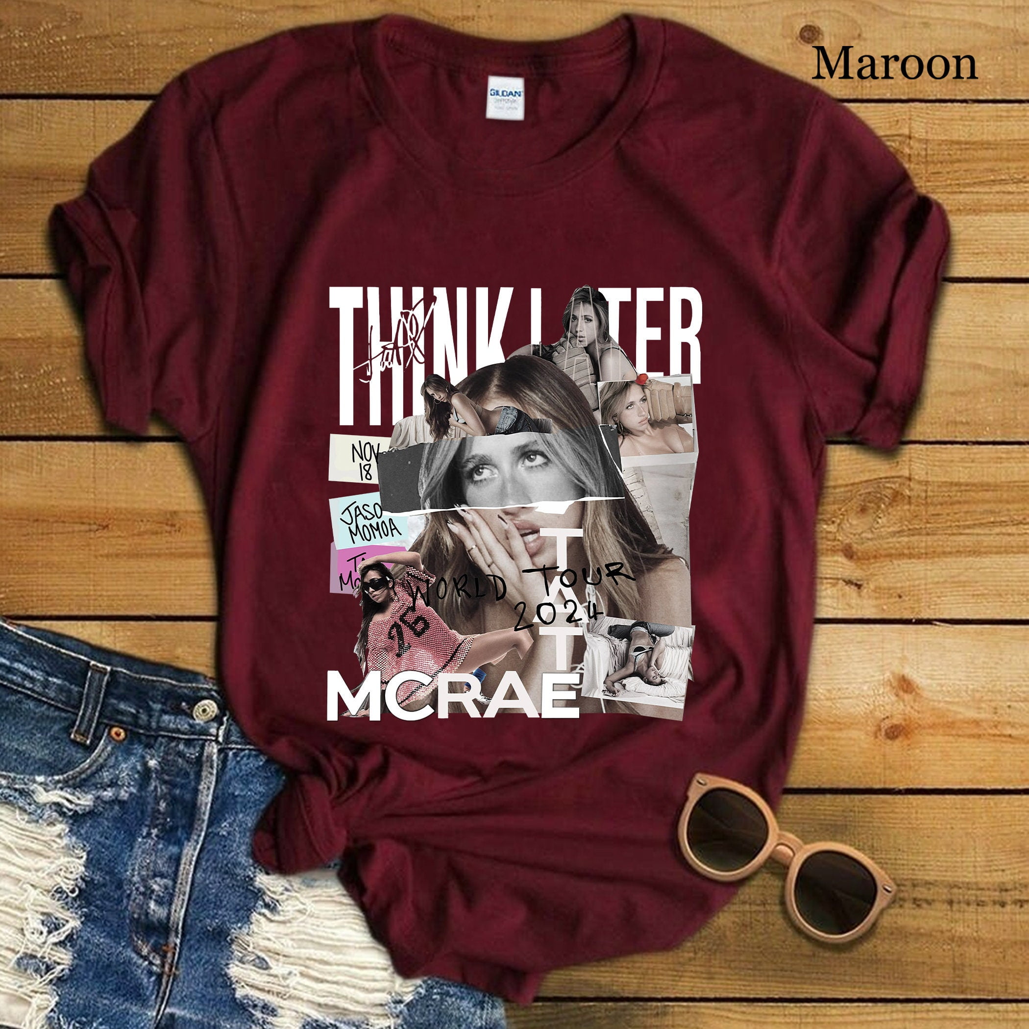 2024 Tate McRae The Think Later Tour T-Shirt,Tate McRae Music Merch ...