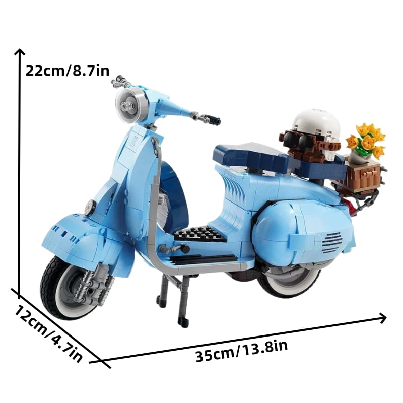 2024 Technical Roman Holiday Vespas 125 Motorcycle Building Blocks City MOTO Model Bricks MOC ...
