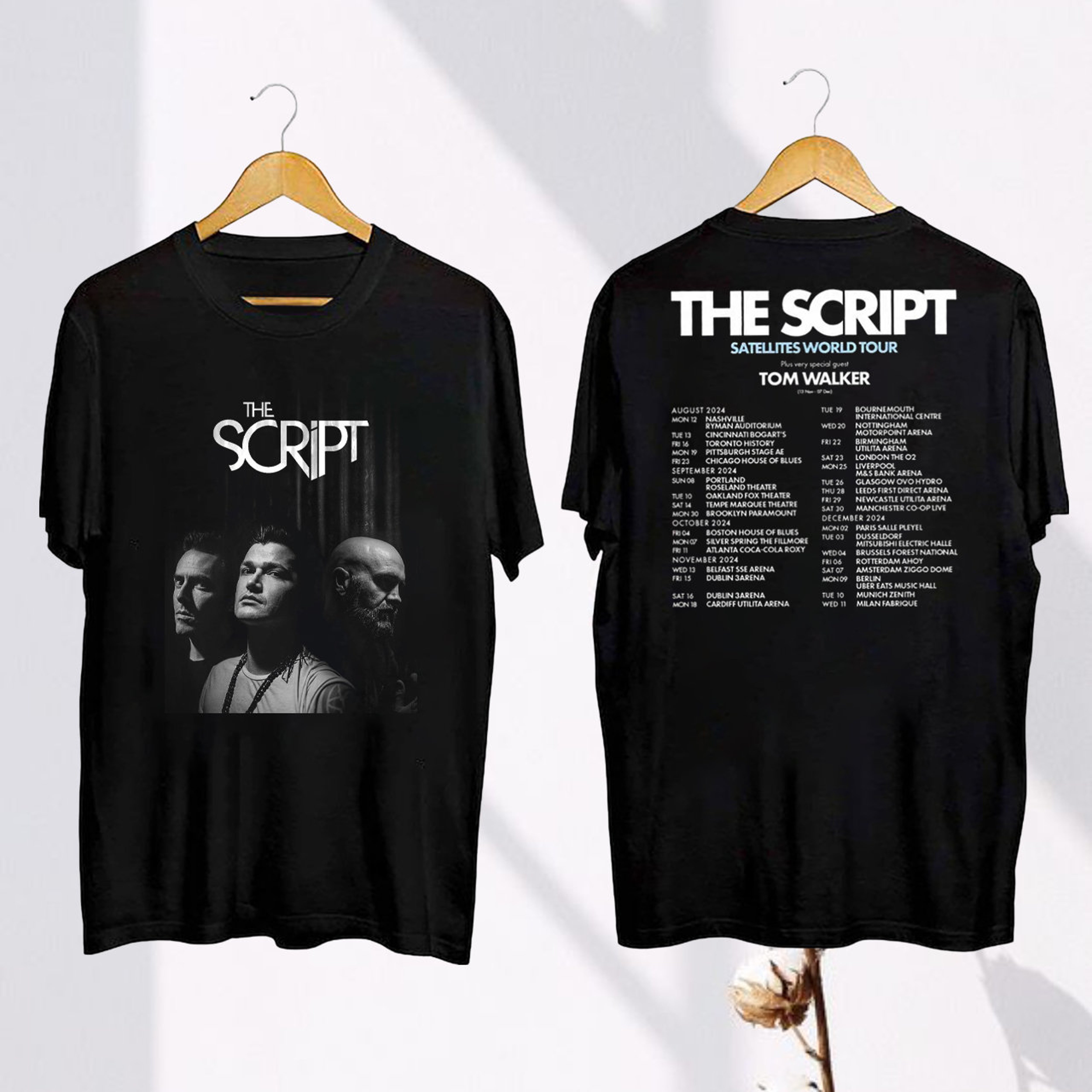 2024 The Script Satellites World Tour T-Shirt, The Script Band Fan Gift ...
