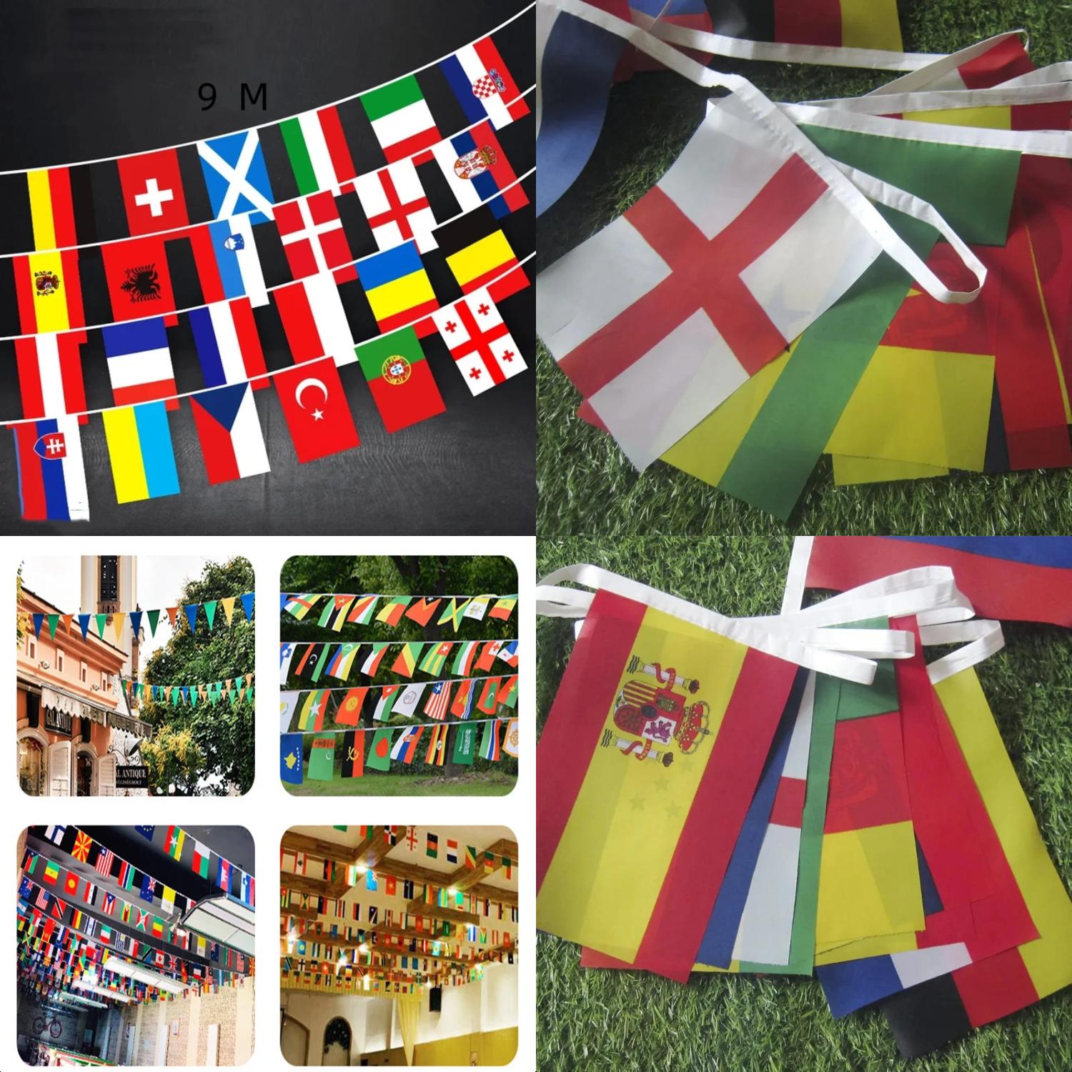 2024 Top 24 String Flags Decorations Hanging Flags Dangling Flags Fan ...