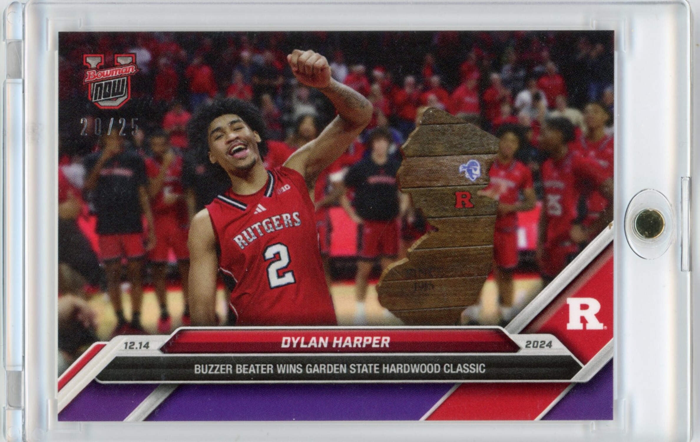 2024 Topps Bowman U Now Dylan Harper #30 Purple #/25 Rutgers Scarlet ...