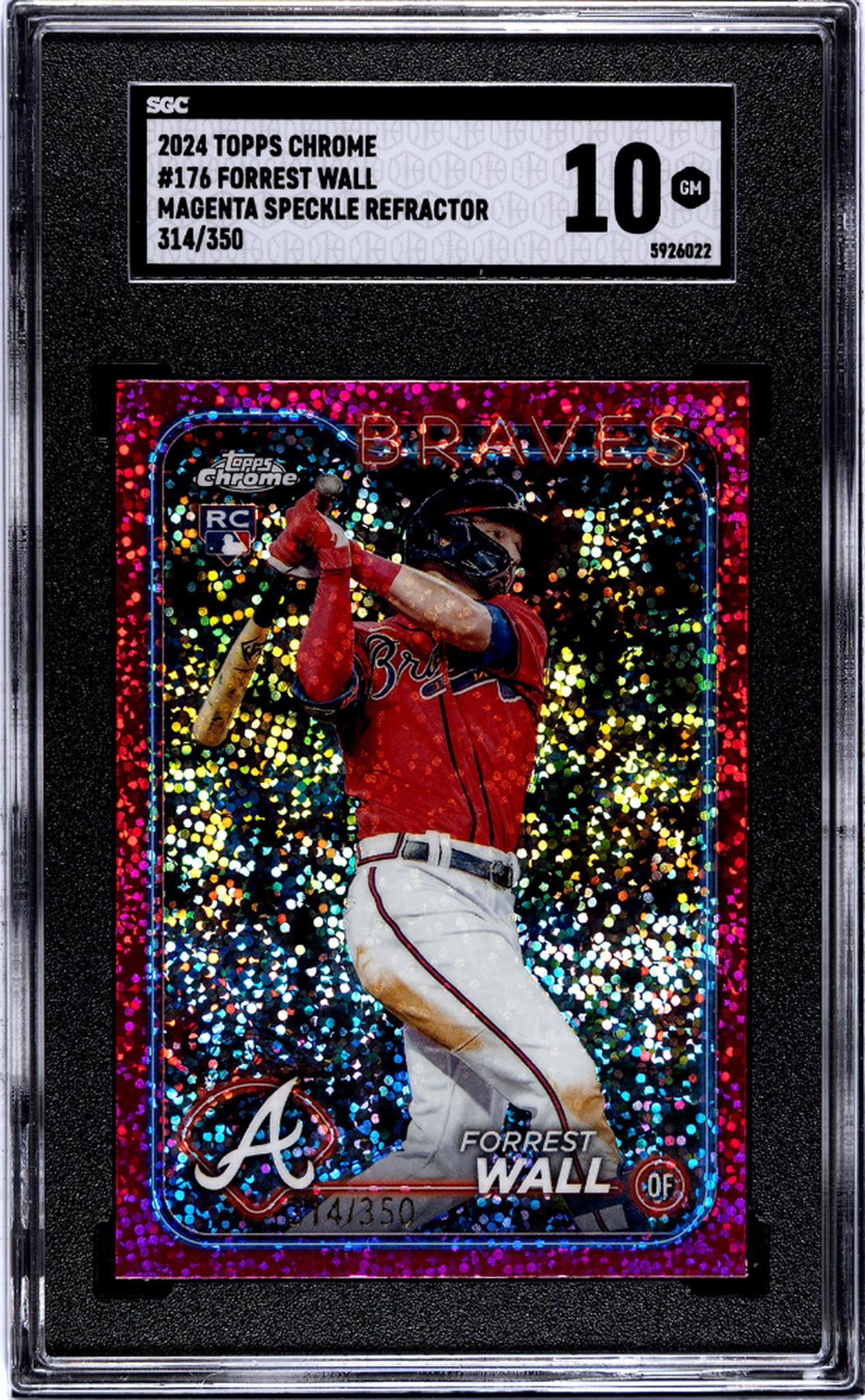 2024 Topps Chrome #176 Forrest Wall Magenta Speckle Ref. 314/350 SGC 10 ...