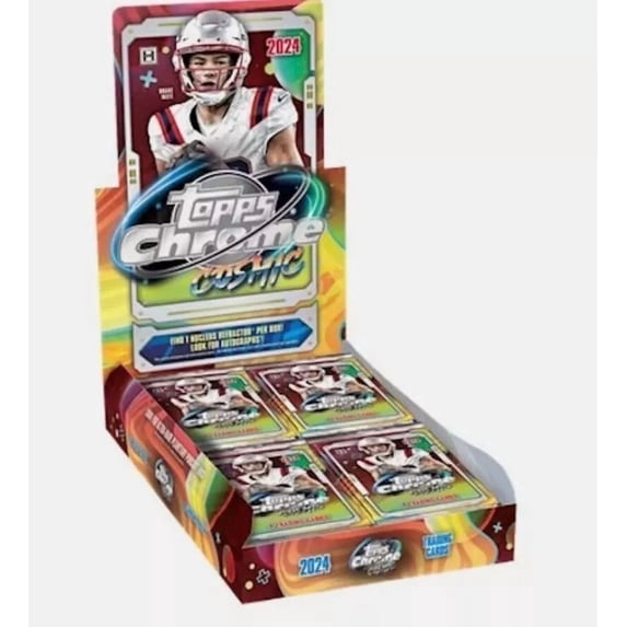 Topps 2024 Cosmic Chrome Football Hobby Box, 20 Packs, 4 Cards Per Pack ...