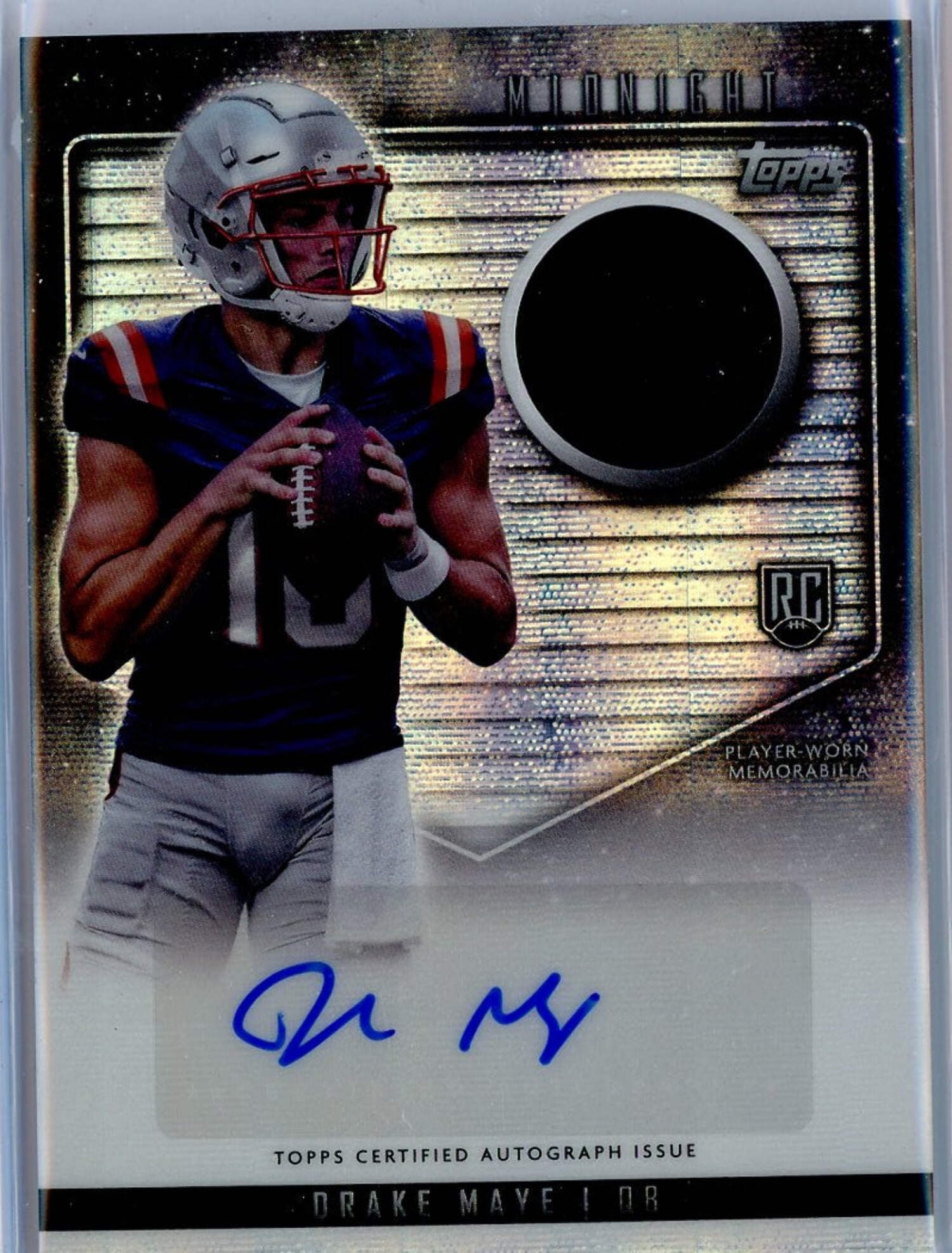 2024 Topps Midnight Drake Maye #RJA-DM Rookie Patch Autograph RPA ...