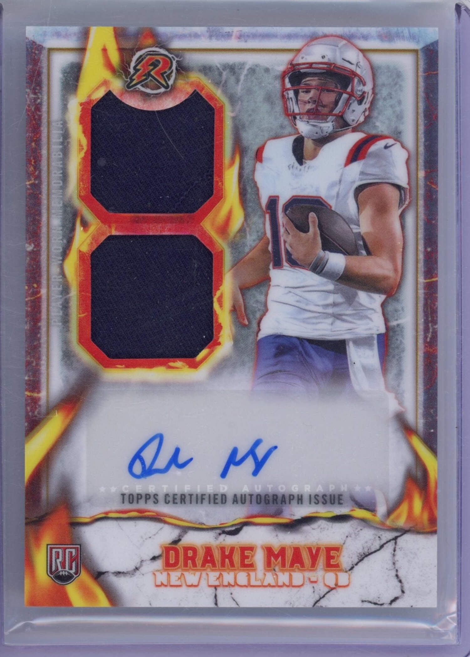 2024 Topps Resurgence Drake Maye #IPADM Ignite Rookie Patch Auto Rookie ...